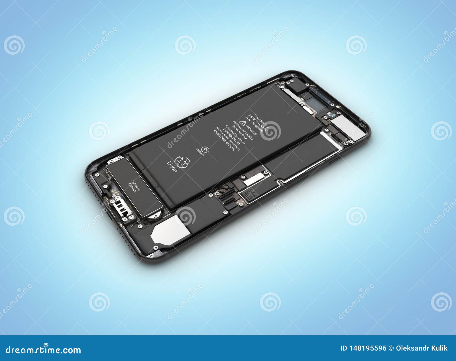 Assembly Smartphone Internal Structure Microscheme Modern Technology ...