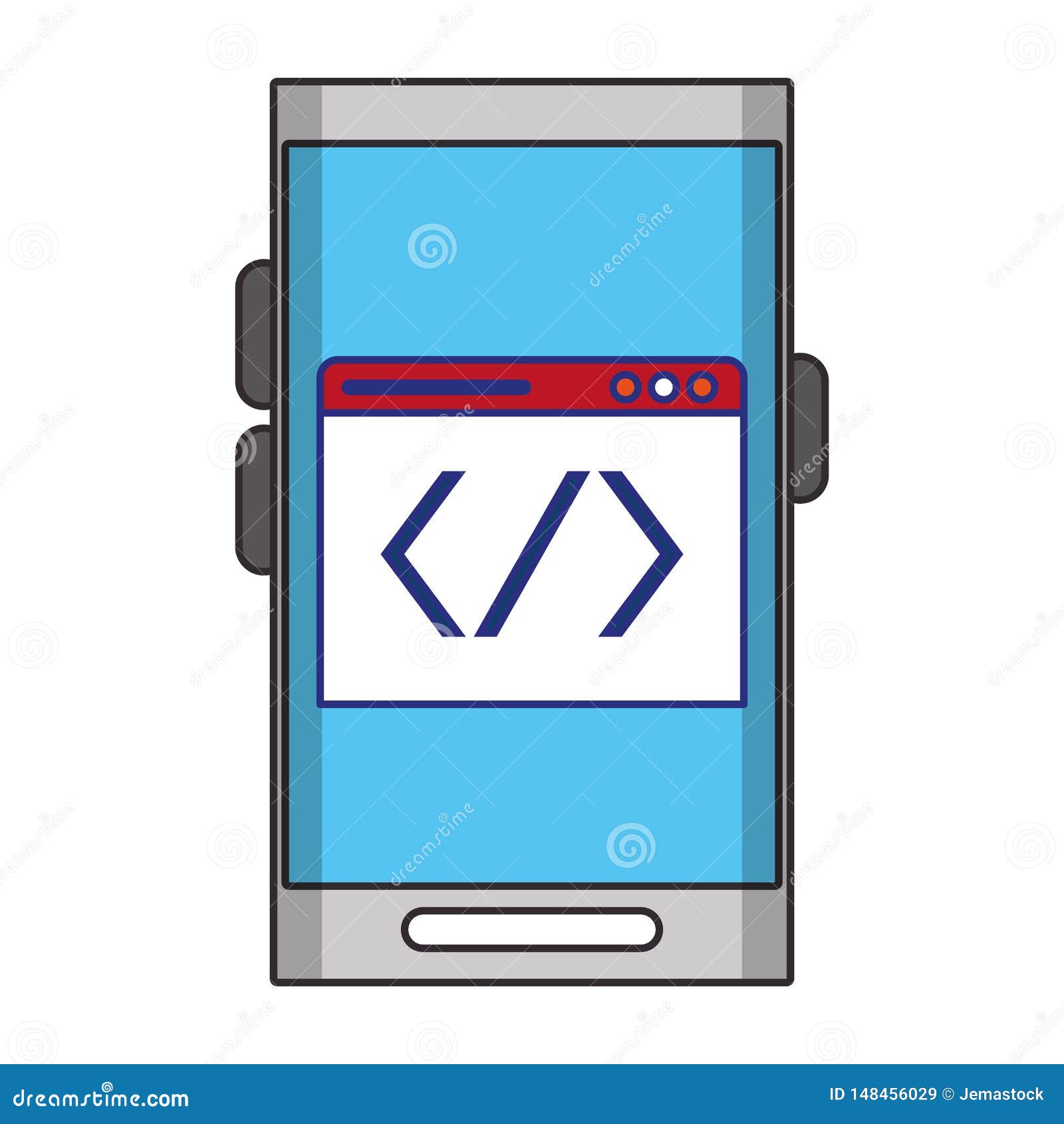 Smartphone Operative System Software Vector Illustration Stock Vector ...