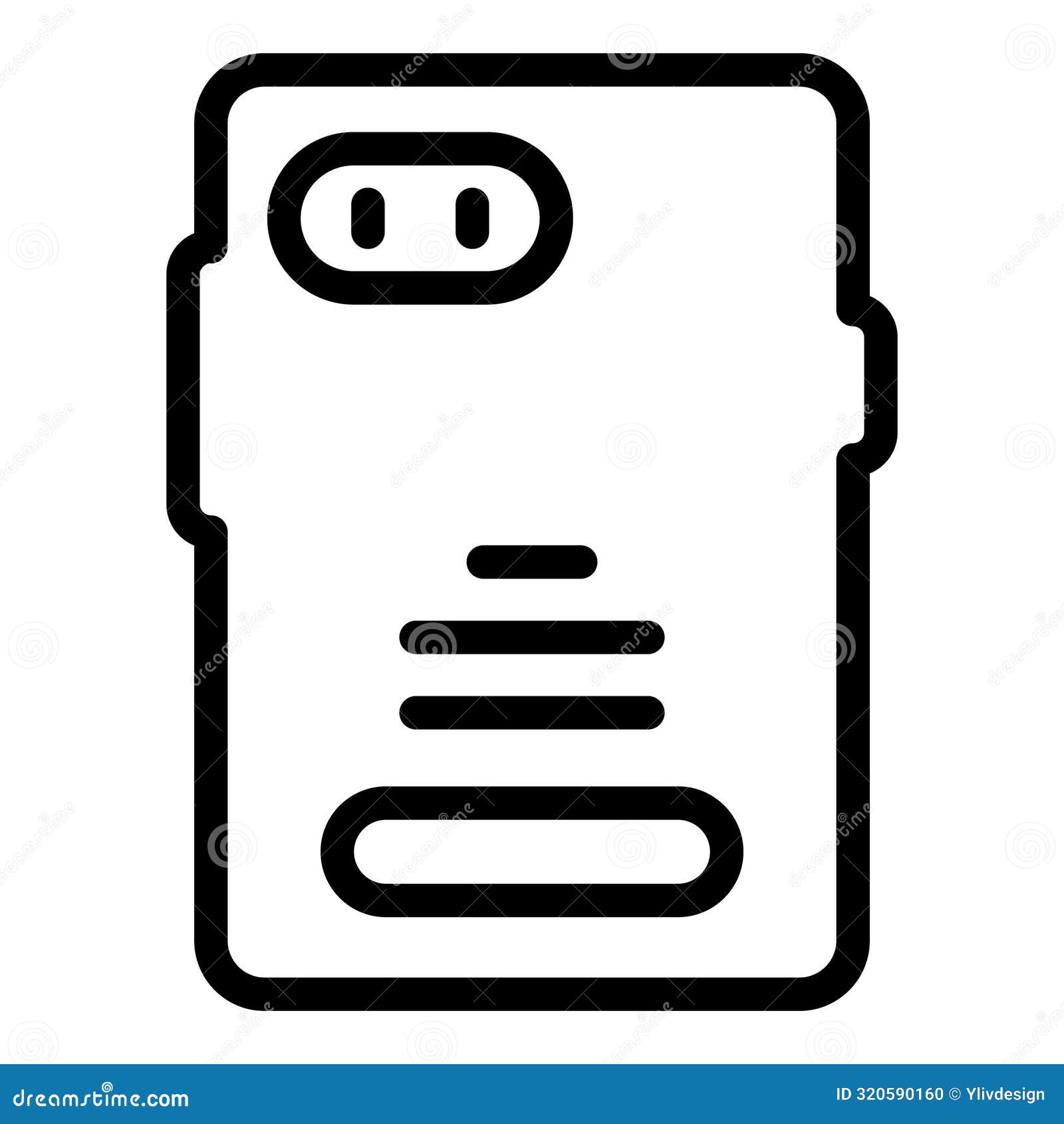 Smartphone Outline Icon Vector Illustration Stock Vector - Illustration ...