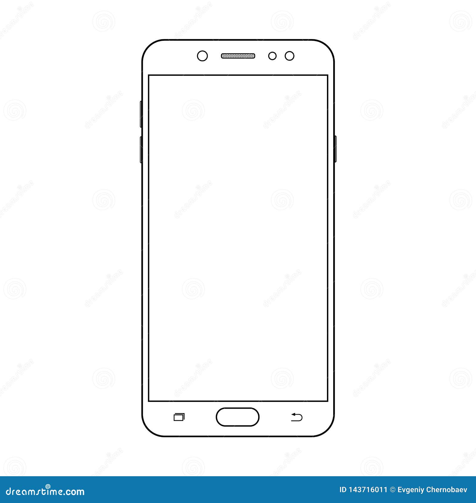 Smartphone Outline Vector. Smartphone Outline Icon for Web. Mobile ...
