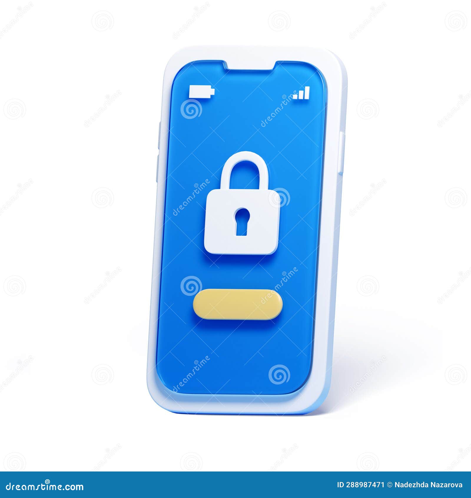 Smartphone with Padlock. Mobile Security Icon Stock Illustration ...