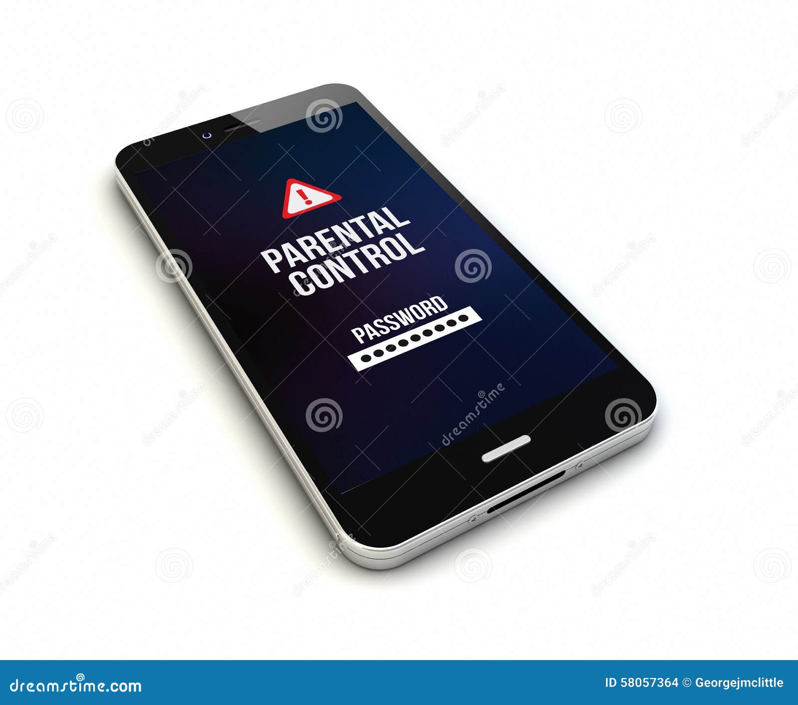 Smartphone Parental Control Render Stock Illustration - Illustration of ...