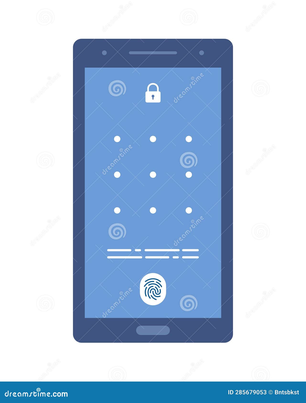 Smartphone with Passcode Lock Screen Interface, Use Biometric or Enter ... Smartphone with Passcode Lock Screen Interface, Use Biometric or Enter ...