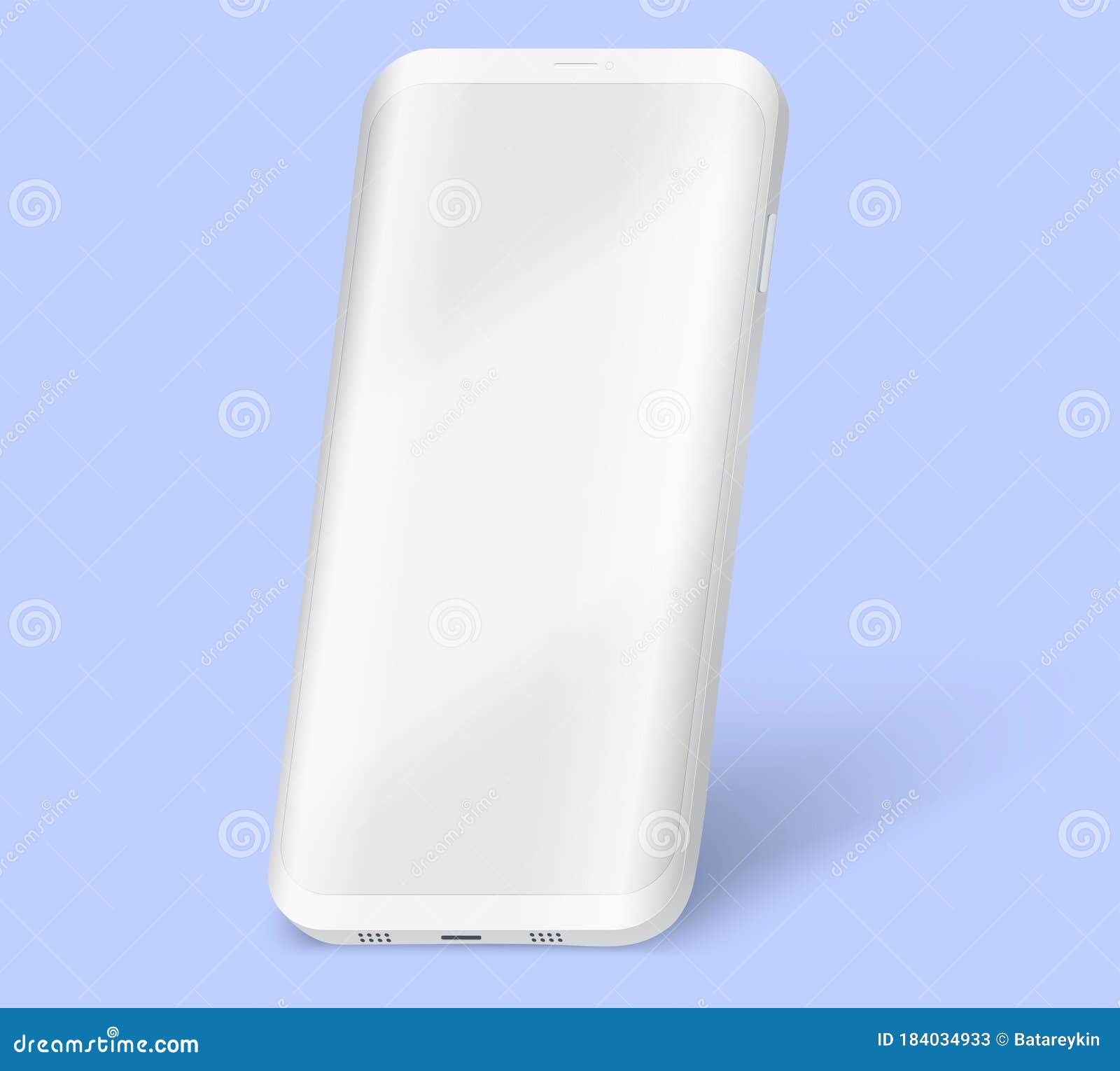 Smartphone Perspective Presentation Mockup Stock Vector - Illustration ...