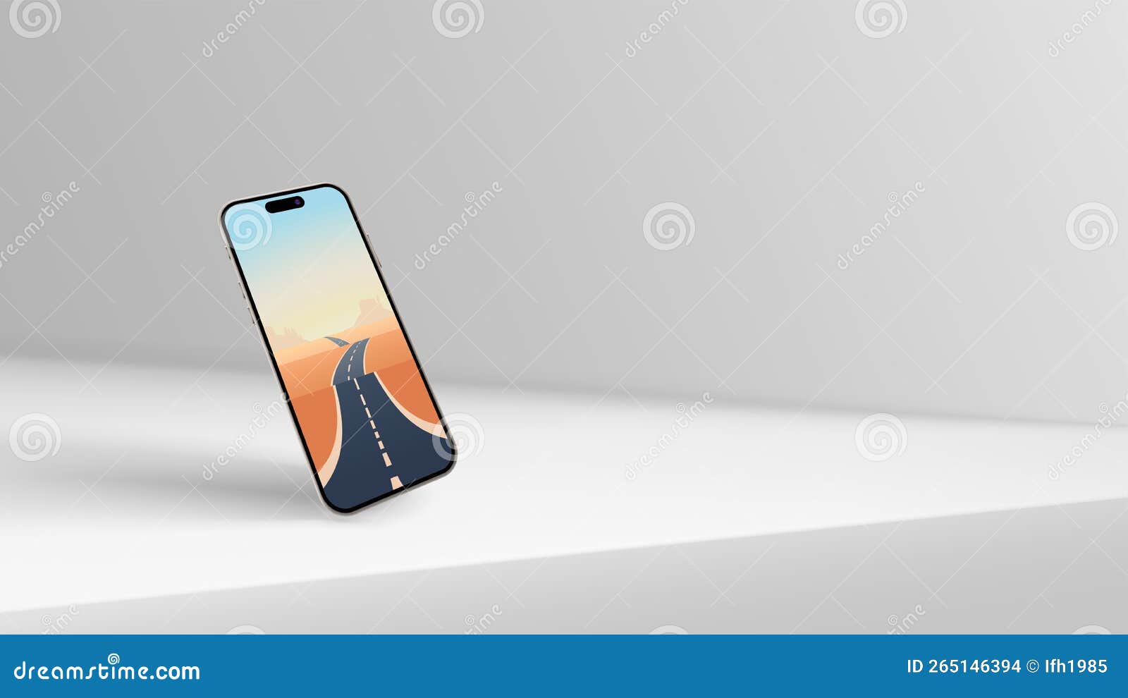 Smartphone in Perspective View on White Back Stock Vector ...