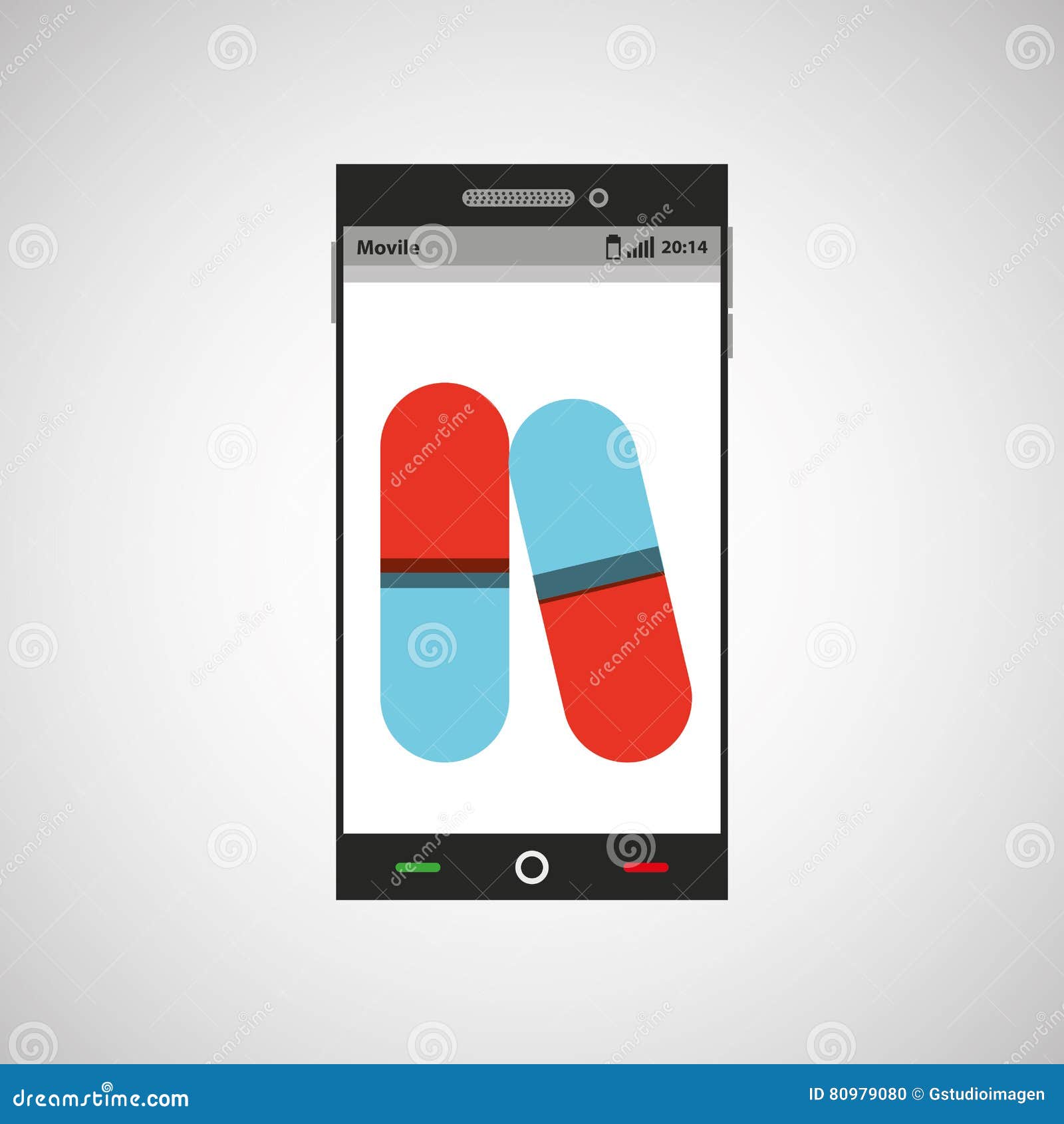 Smartphone Pharmacy Service App Stock Vector - Illustration of online ...