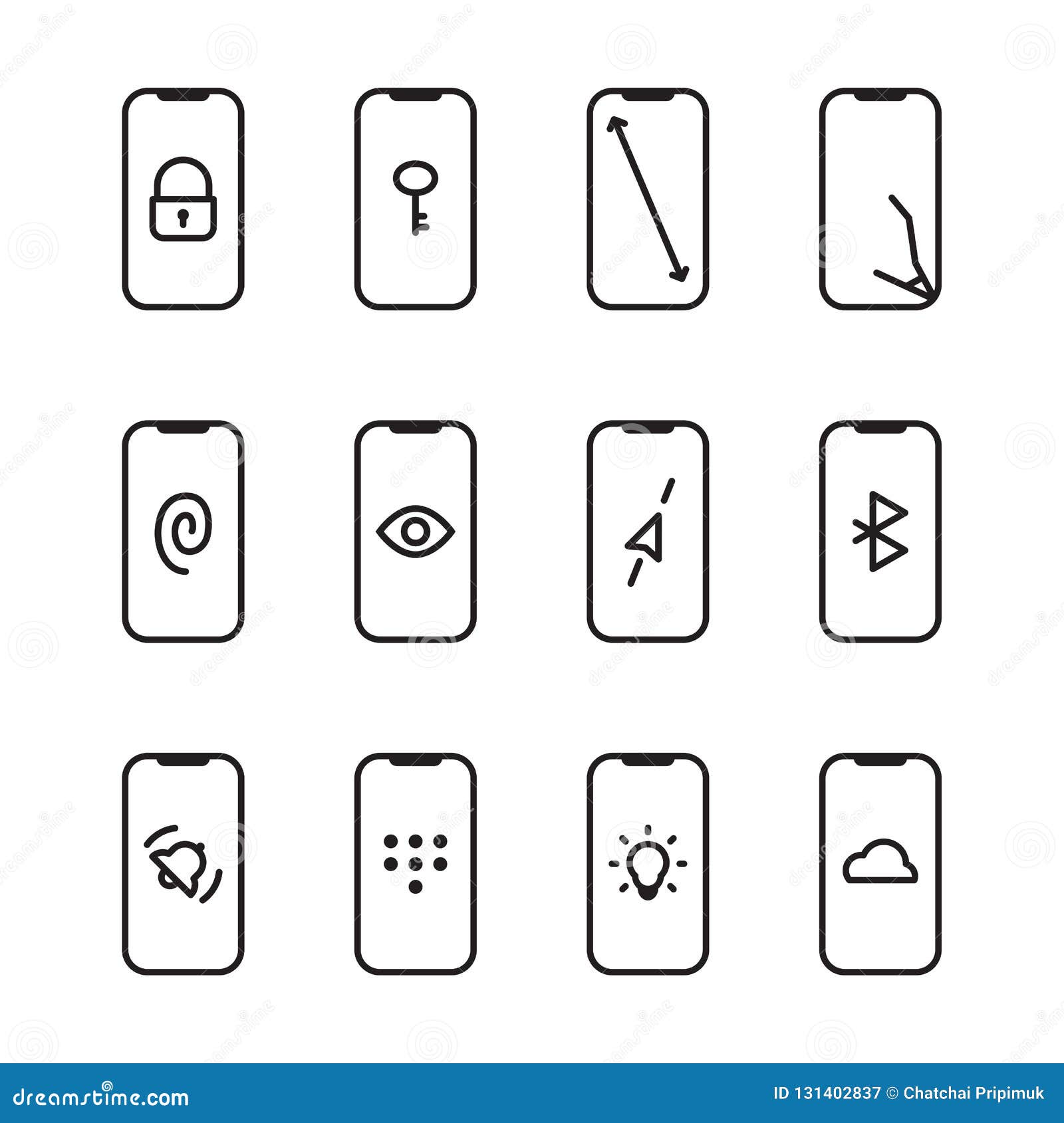 Smartphone-pictogram, Vector Redactionele Fotografie - Illustration of ...