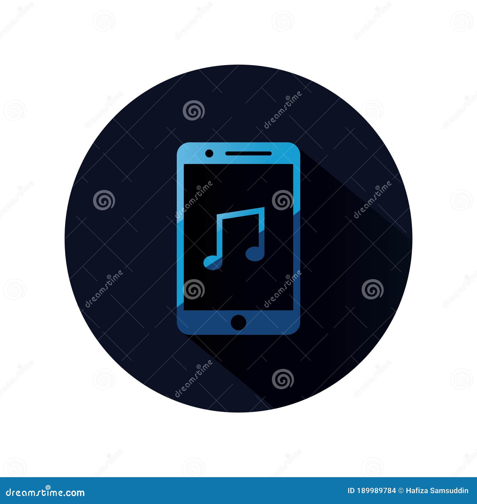 Smartphone Playing Music. Vector Illustration Decorative Design Stock ...