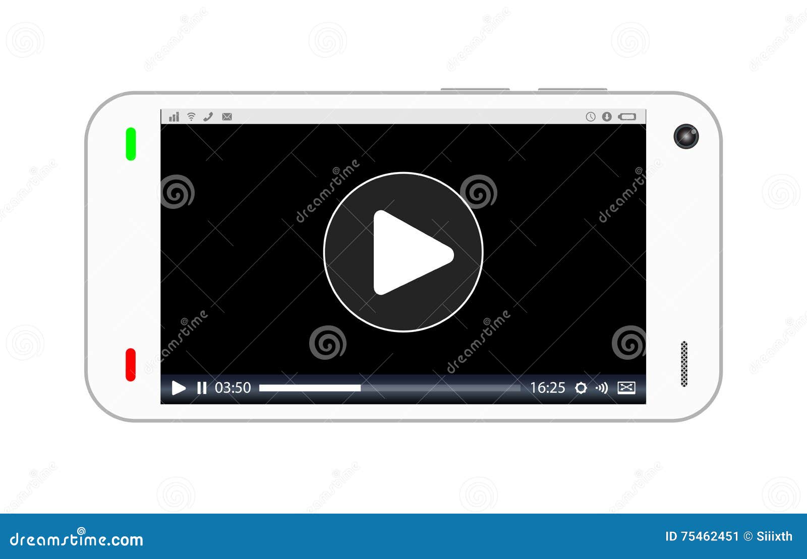 Smartphone Playing a Streaming Video Stock Vector - Illustration of ...