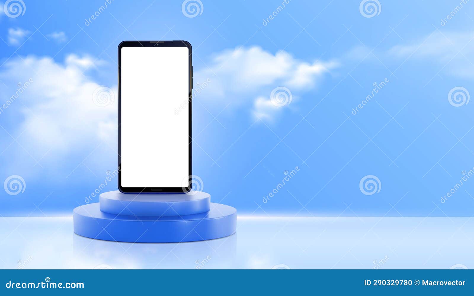 Smartphone Podium Realistic Background Stock Vector - Illustration of ...
