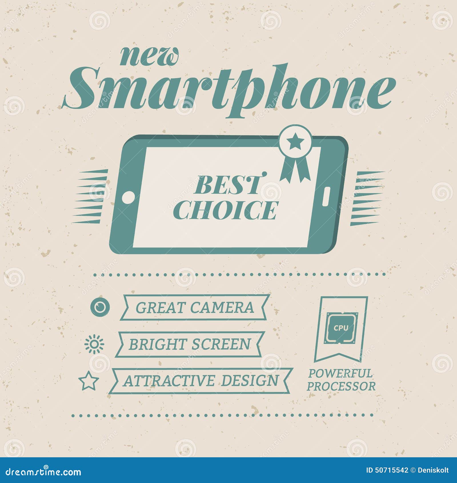 Smartphone poster stock vector. Illustration of banner - 50715542