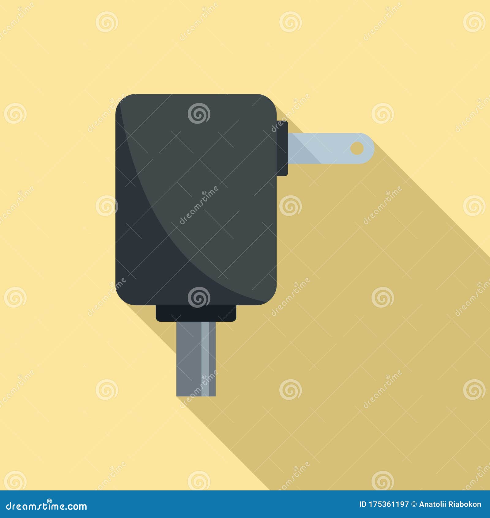 Smartphone Power Adapter Icon, Flat Style Stock Vector - Illustration ...