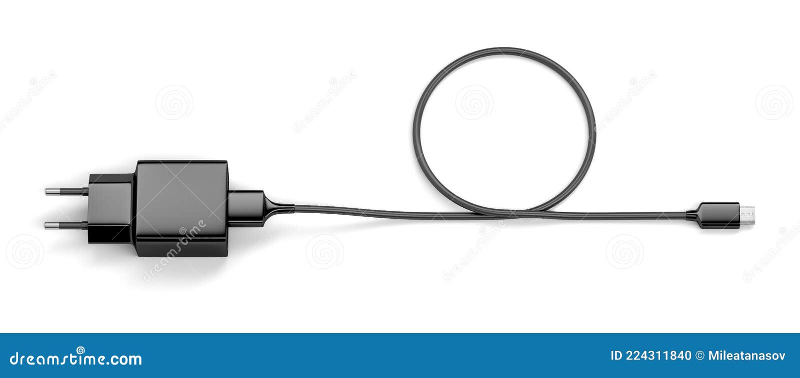 Smartphone power adapter stock photo. Illustration of cellphone - 224311840