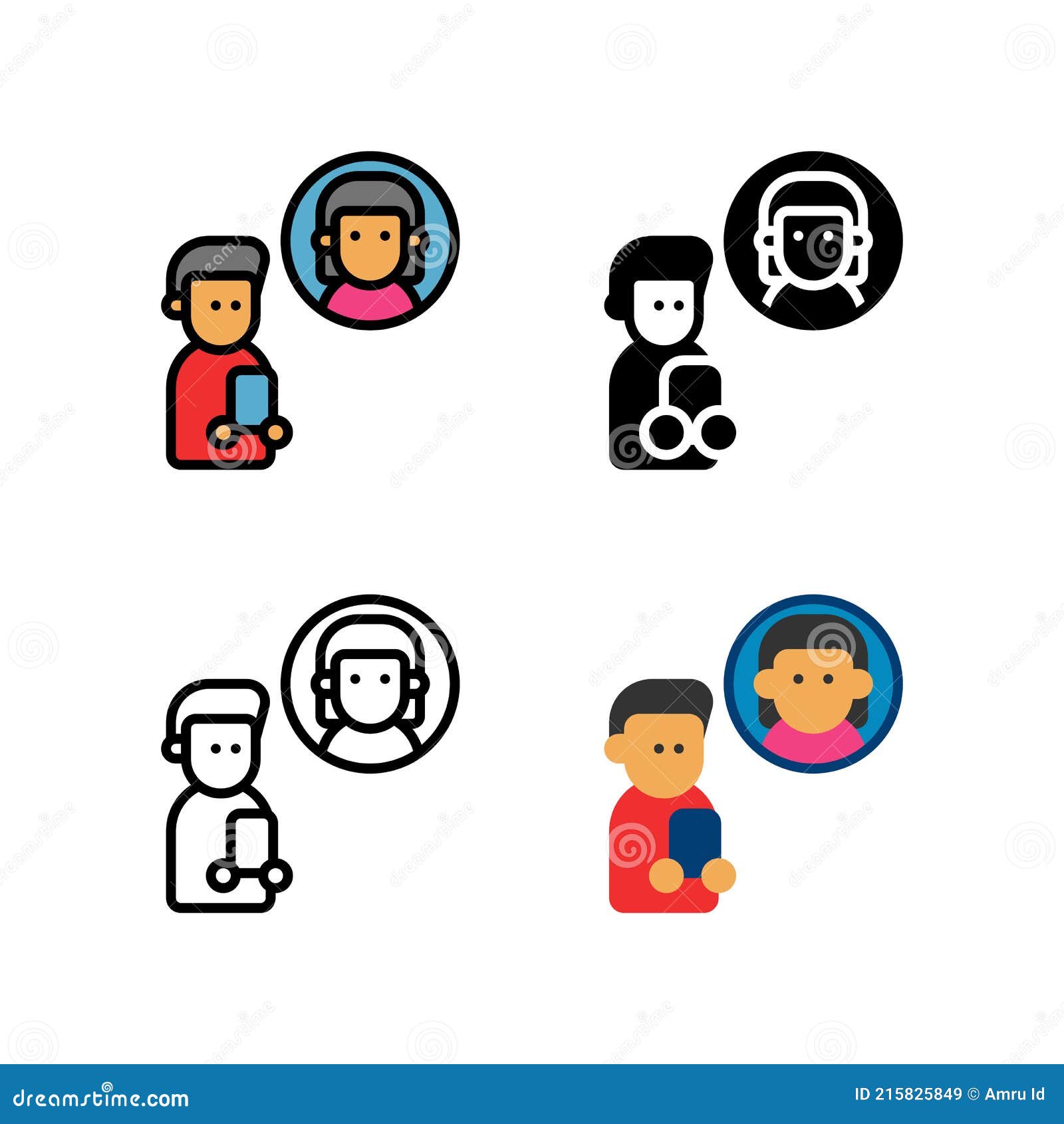 Smartphone Profile Stalk Function Icon, Logo, and Illustration Stock ...