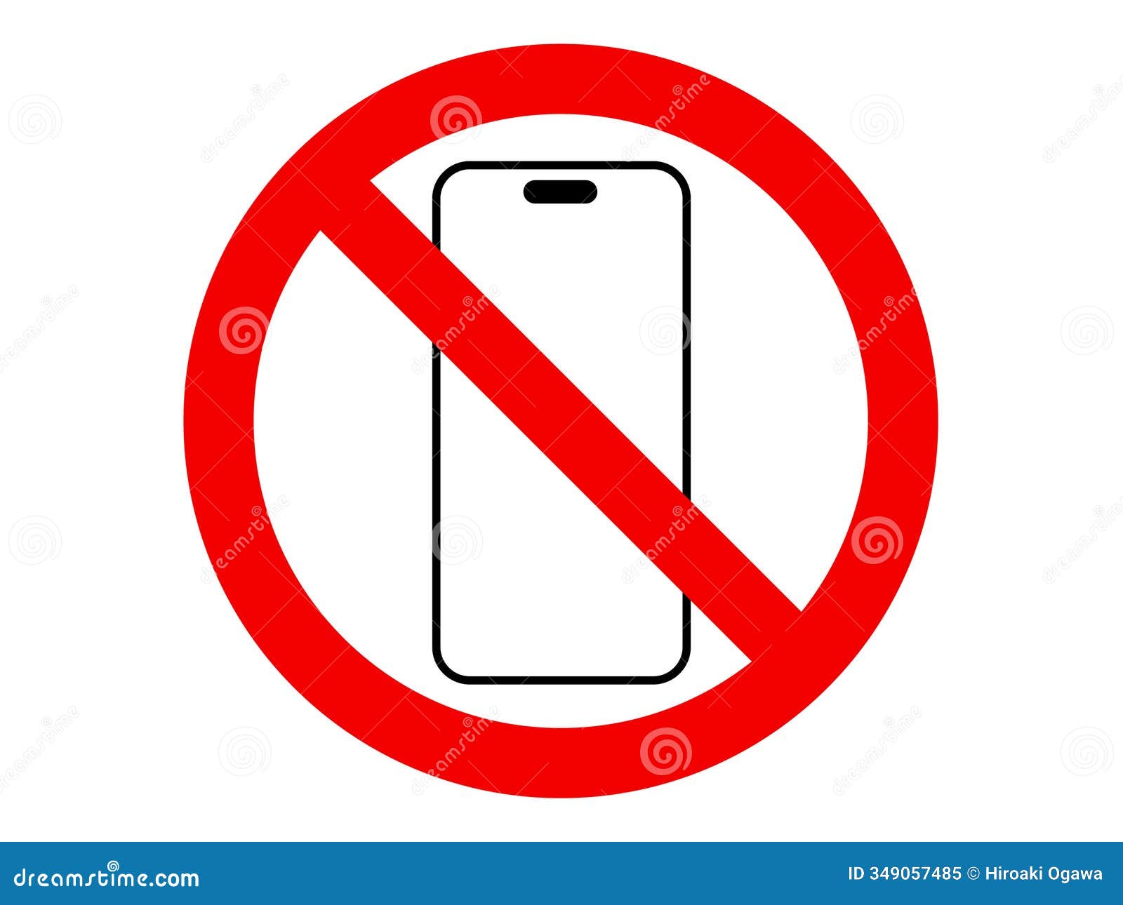 Smartphone Prohibition Icon (call Prohibition Mark) Stock Vector ...