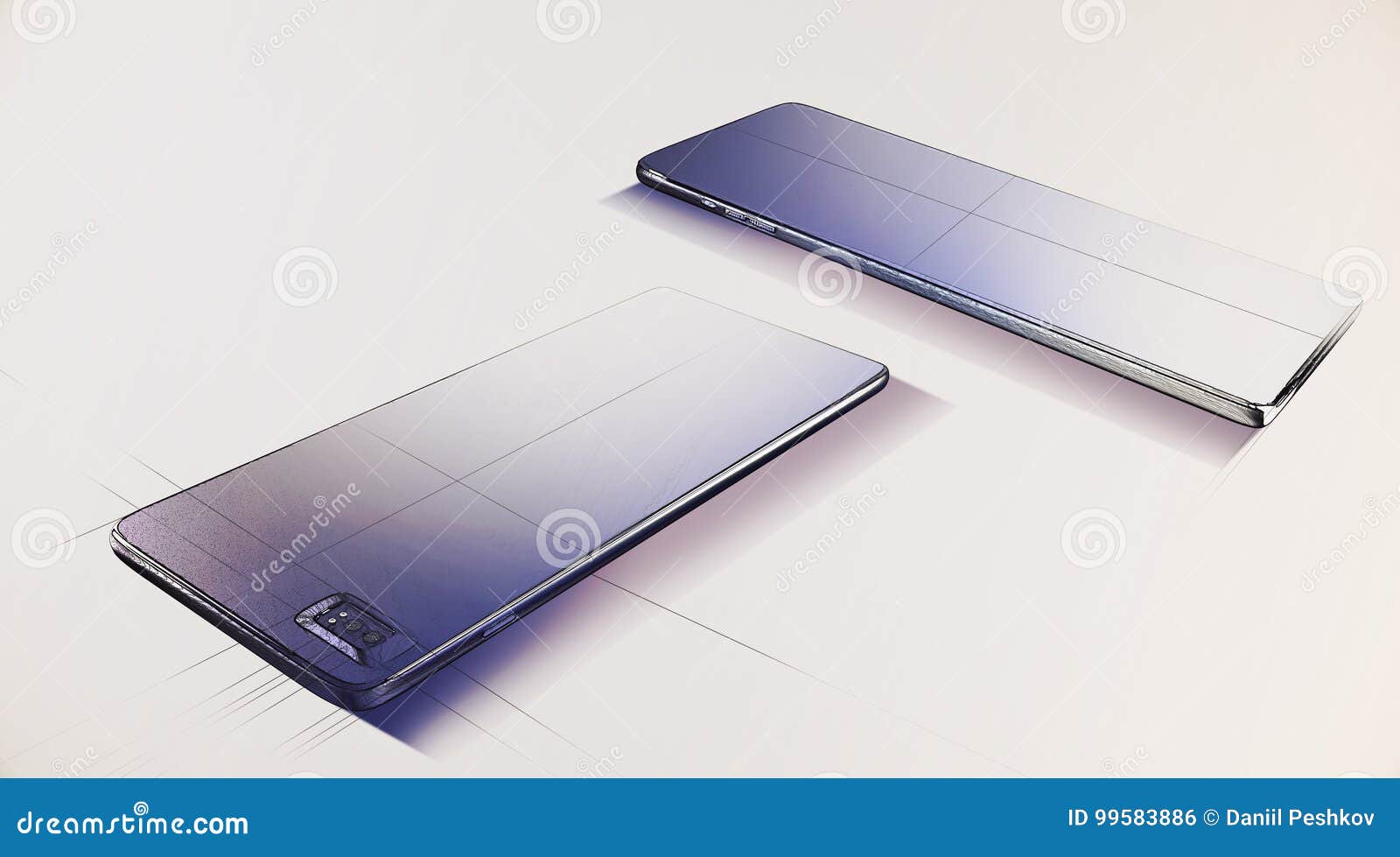 Smartphone project stock illustration. Illustration of light - 99583886