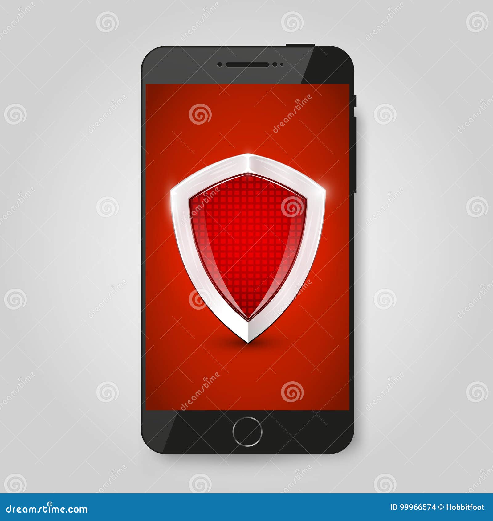 Smartphone Protection. Smartphone with Shield Stock Vector ...