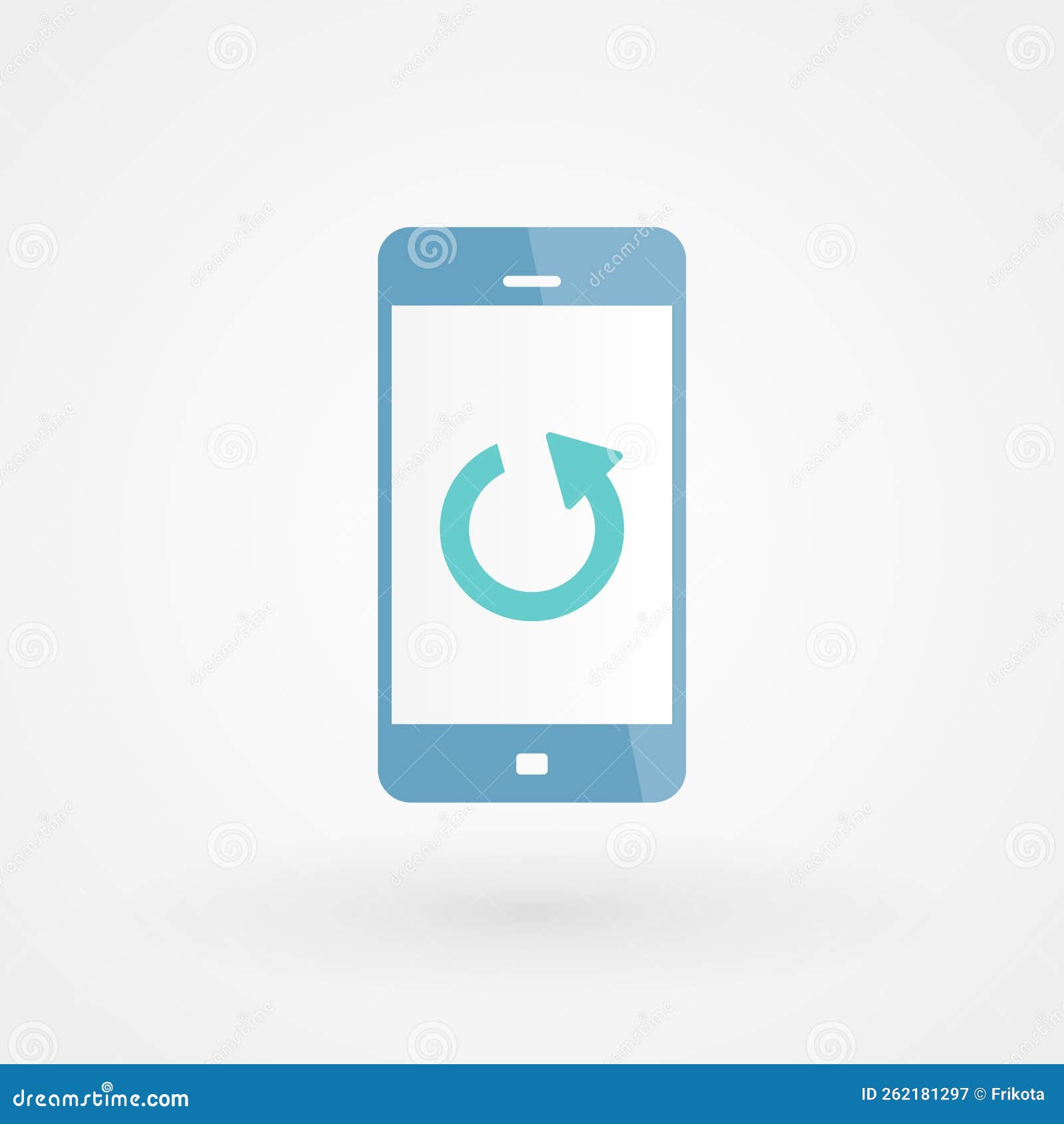 Smartphone and Refresh Icon. Concept of Reset. Vector Illustration ...