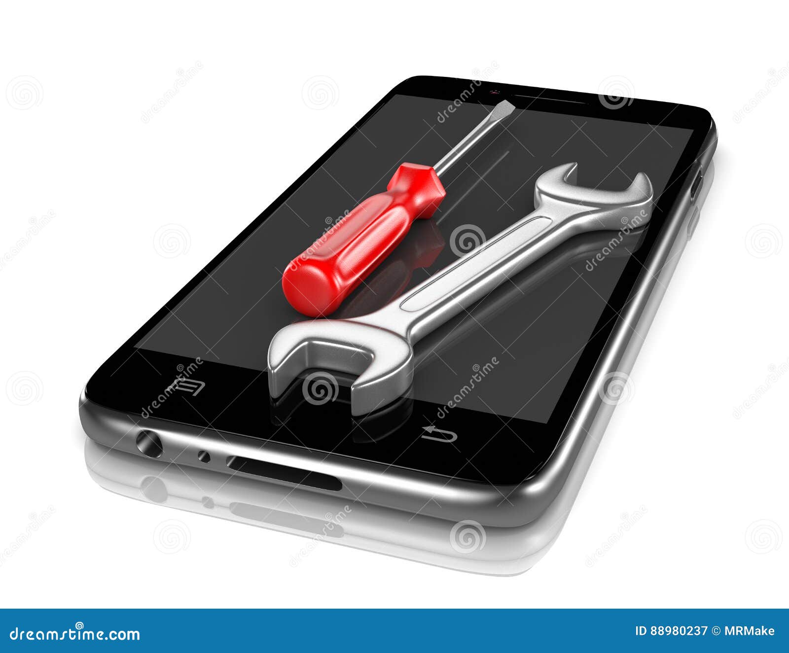 Smartphone Repair Service stock illustration. Illustration of ...