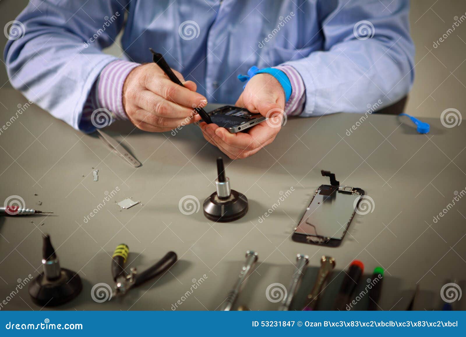 Smartphone repair stock image. Image of examining, repairing - 53231847