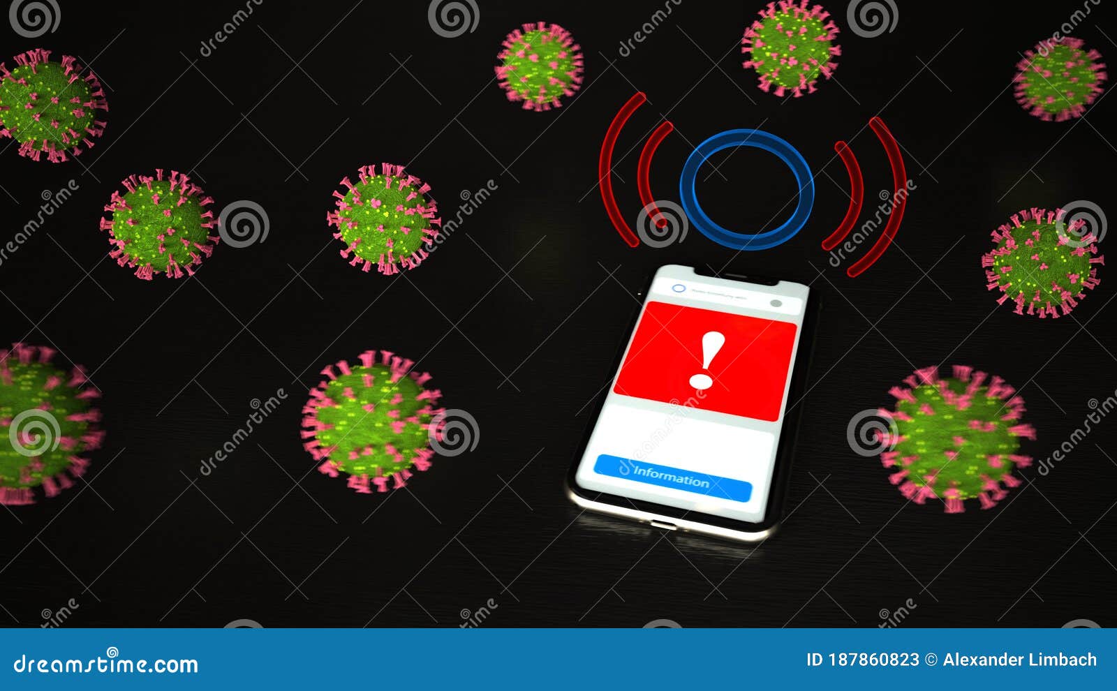 Smartphone Risk of Contagion Stock Illustration - Illustration of ...