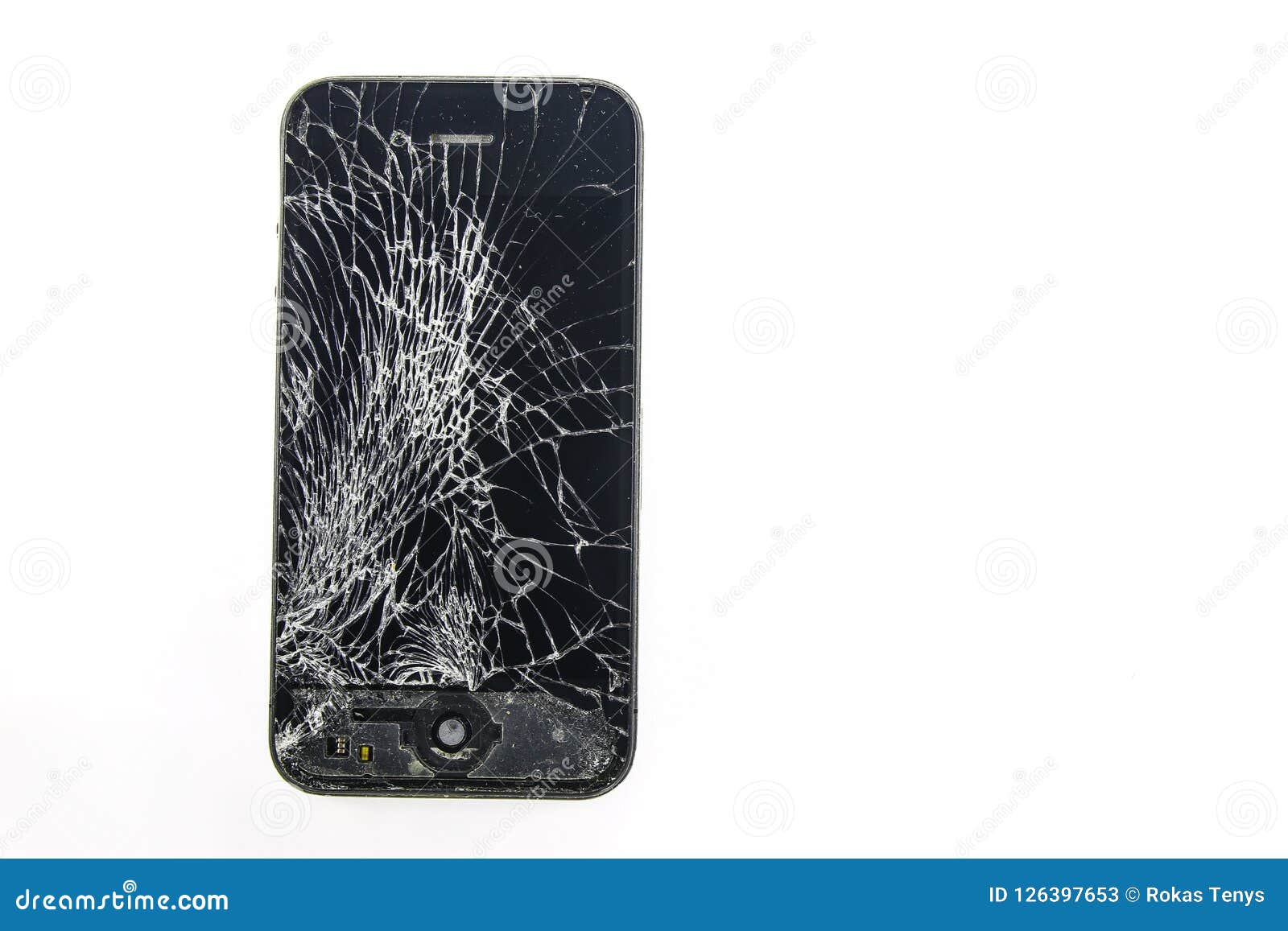Smartphone roto pantalla foto de archivo editorial. Imagen de cristal ...