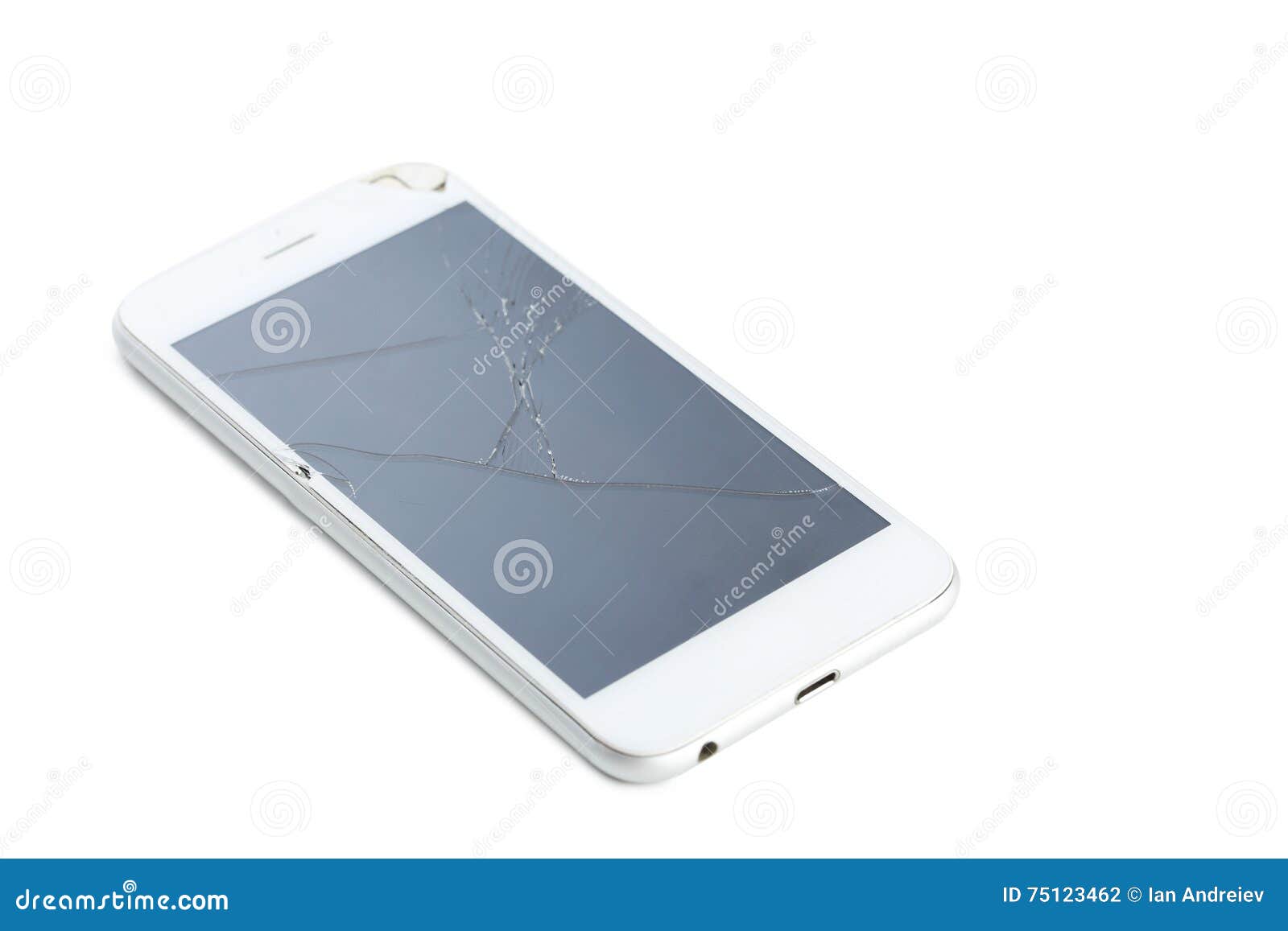 Smartphone rotto fotografia stock. Immagine di comunicazione - 75123462