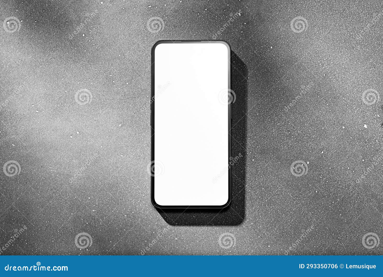 Smartphone on Rough Concrete Stone Background. Mobile Phone Mockup with ...