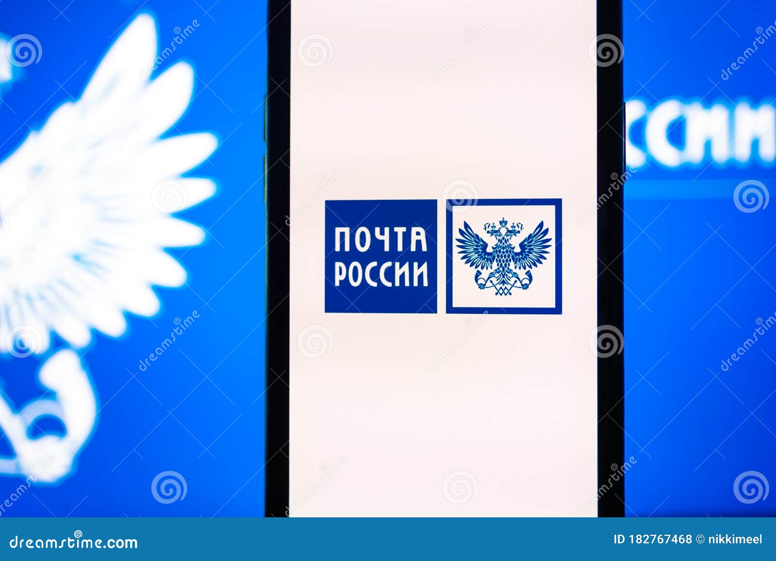 Smartphone with the Russian Post Logo on the Screen. Editorial Stock ...