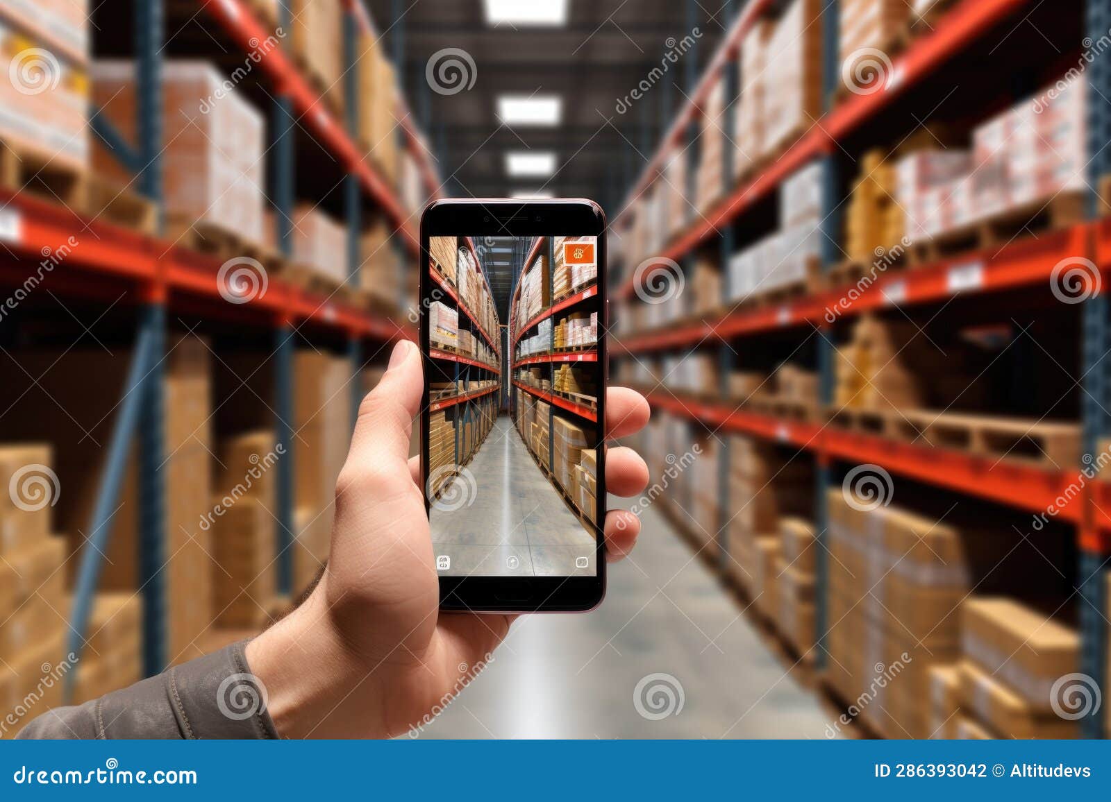 Smartphone Scanning Product Barcode for Ar Info Stock Illustration ...