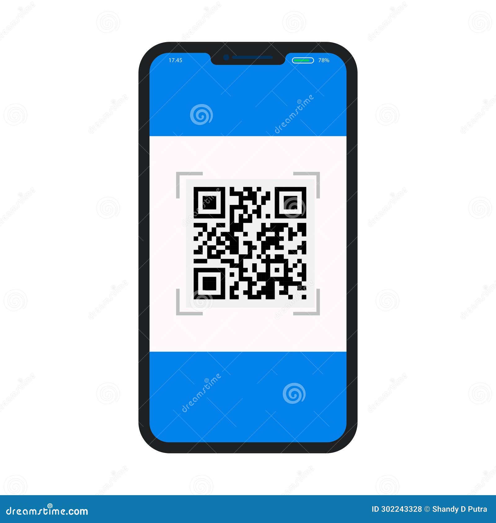Smartphone Scanning Qr Code Stock Vector Illustration Of Code Scanning 302243328