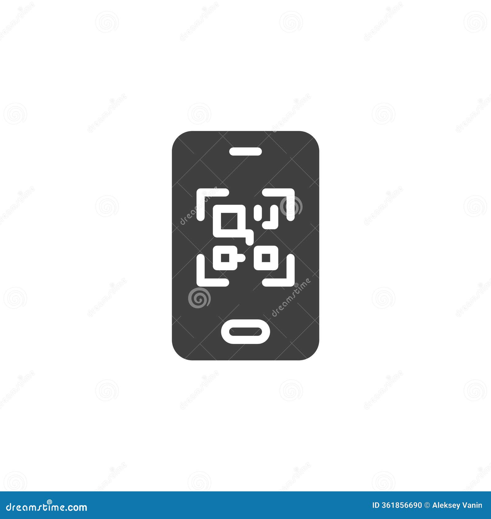 Smartphone Scanning Qr Code Successfully With Checkmark Symbol Cartoon ...