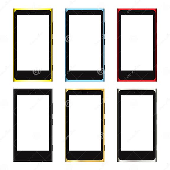 Smartphone-Schablone vektor abbildung. Illustration von getrennt - 30968534