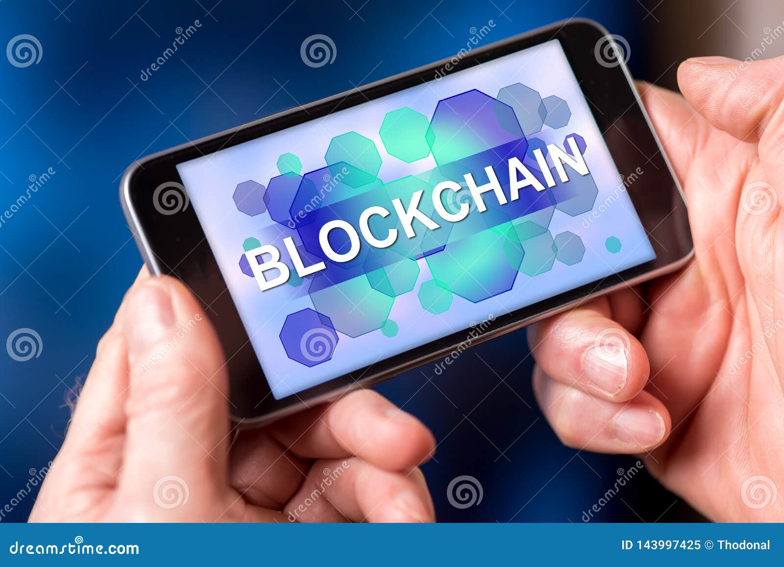Blockchain Concept on a Smartphone Stock Image - Image of chain, mobile ...