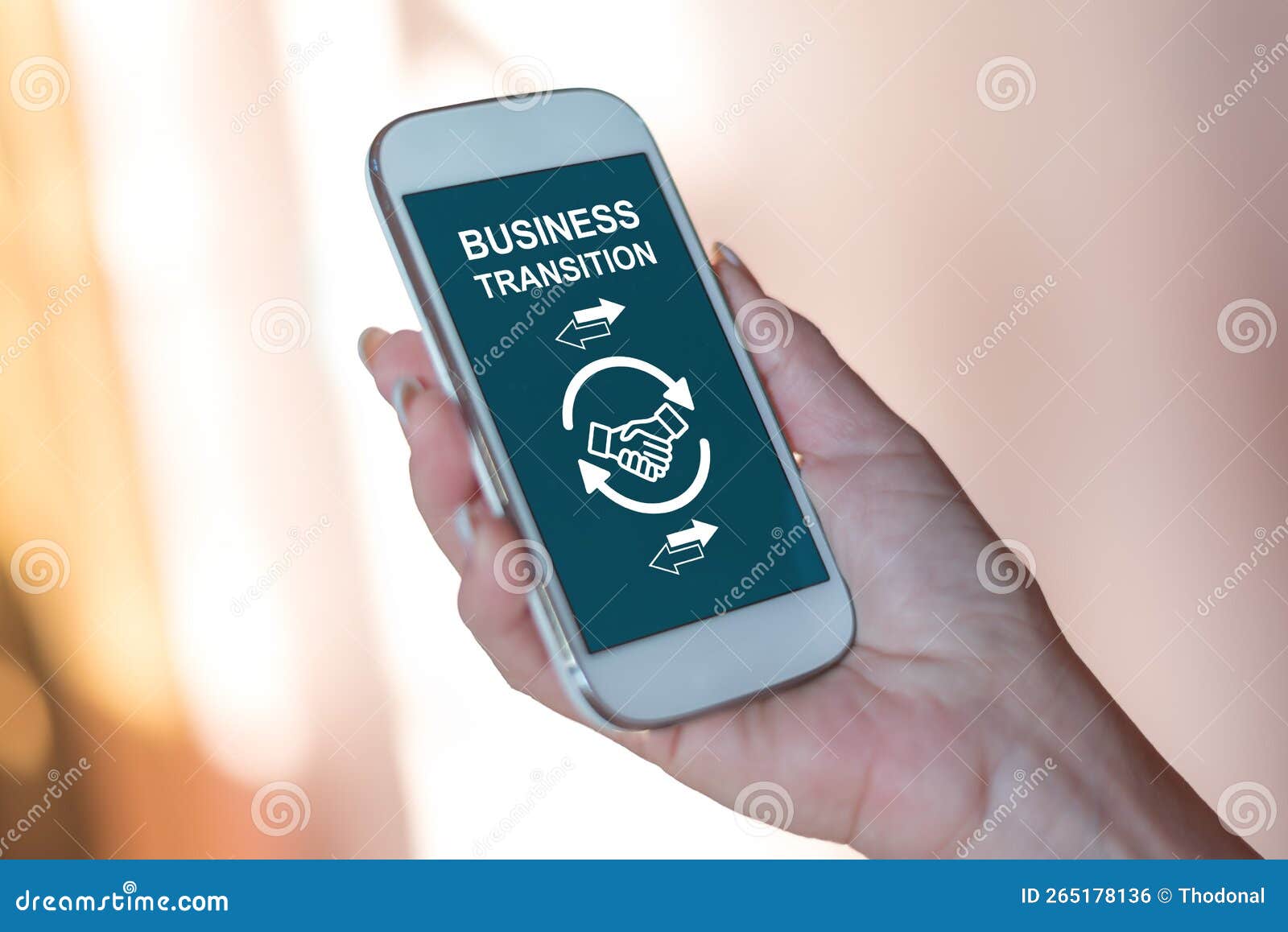 Business Transition Concept on a Smartphone Stock Photo - Image of ...