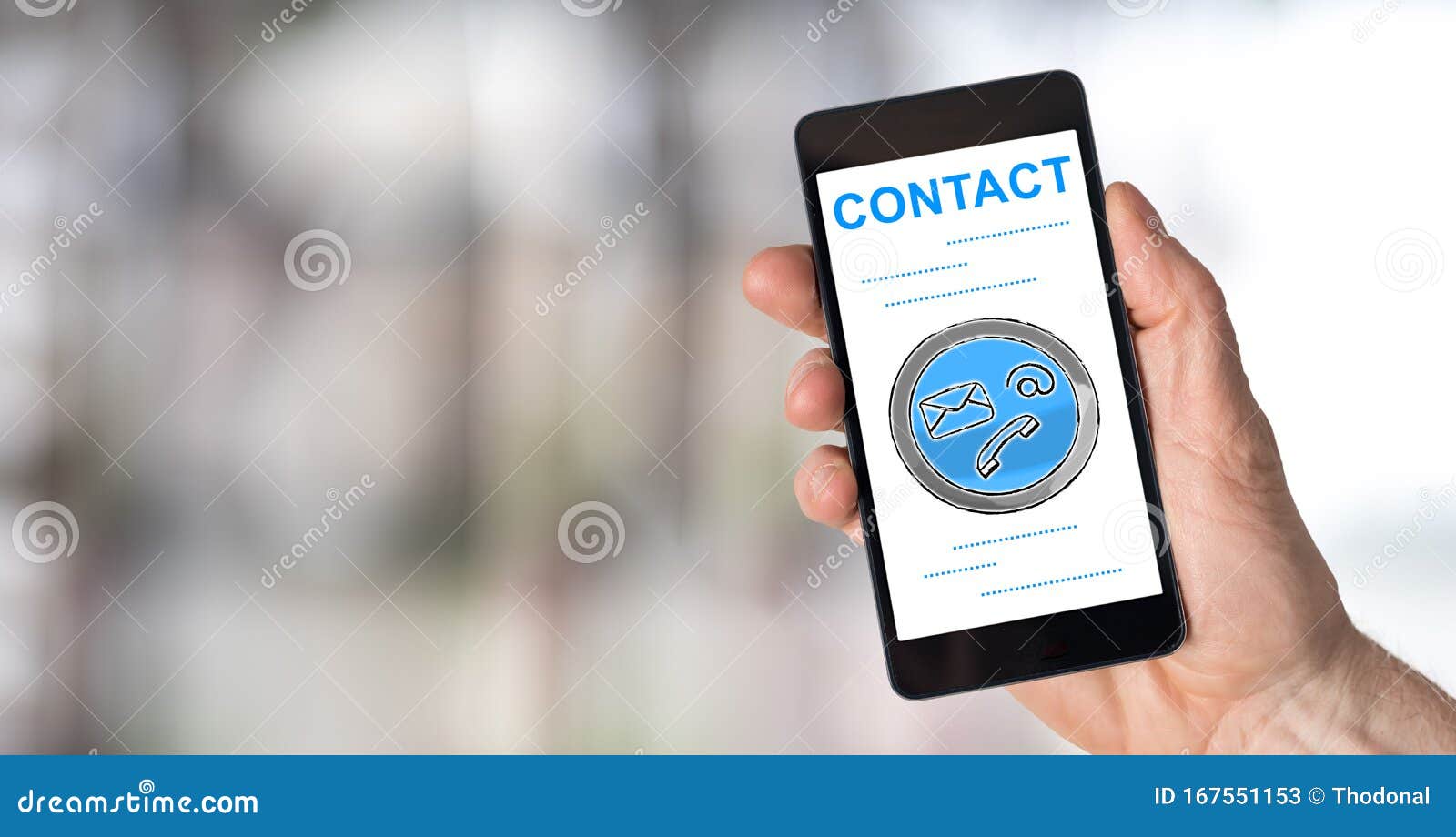 Contact Concept on a Smartphone Stock Image - Image of connection ...
