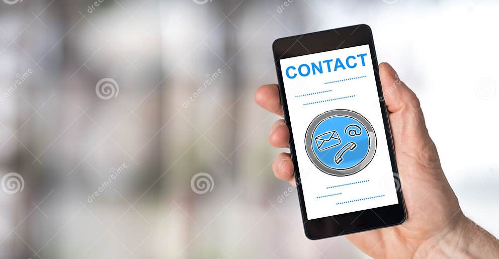Contact Concept on a Smartphone Stock Image - Image of connection ...