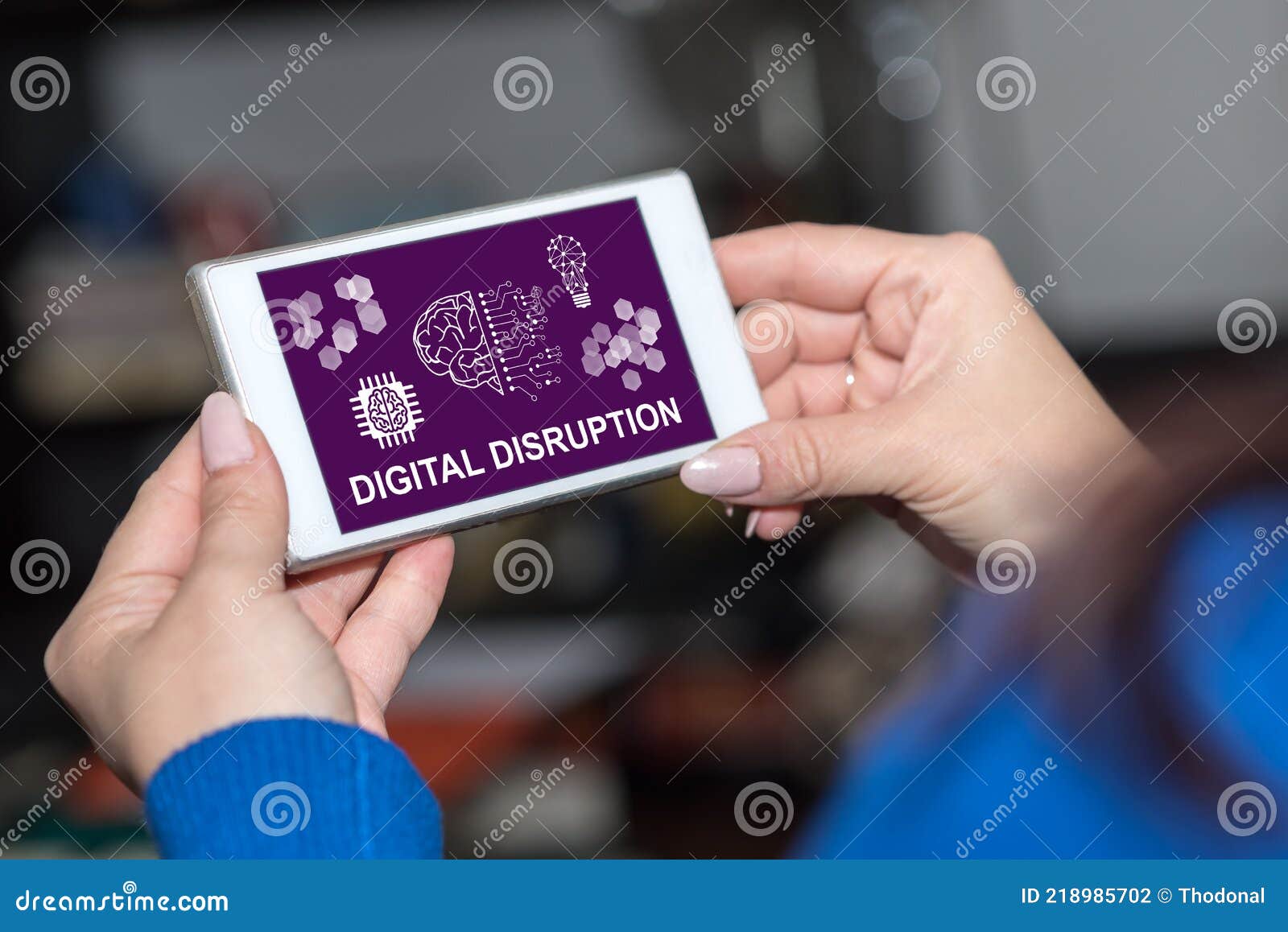 Digital Disruption Concept on a Smartphone Stock Photo - Image of ...