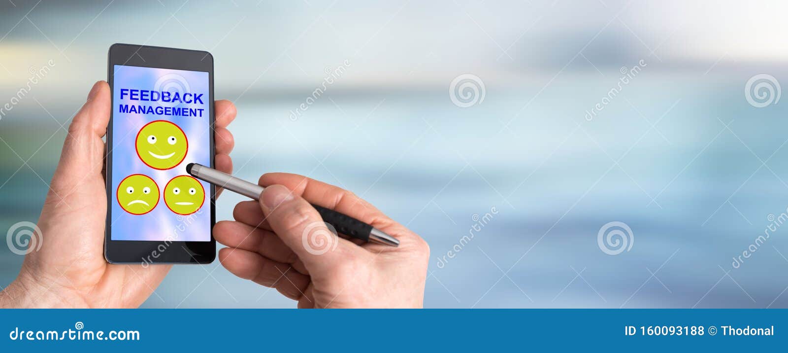 Feedback Management Concept on a Smartphone Stock Photo - Image of ...