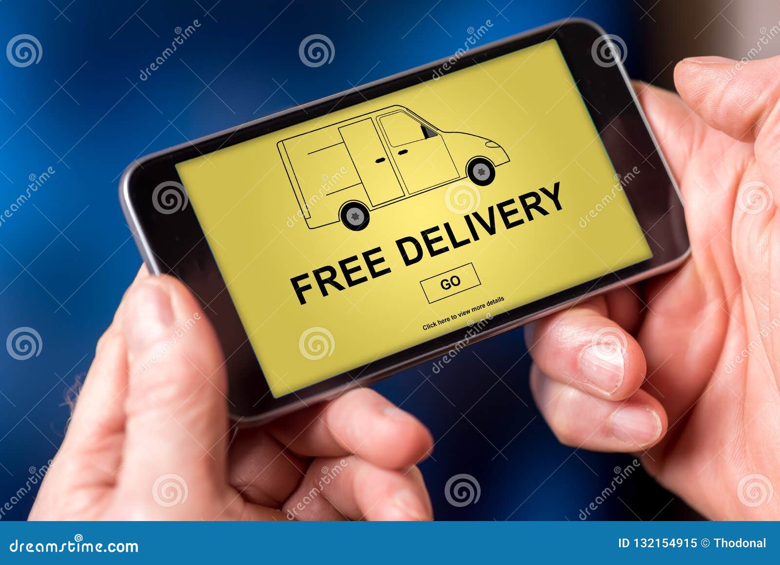 Free Delivery Concept on a Smartphone Stock Image - Image of symbol ...