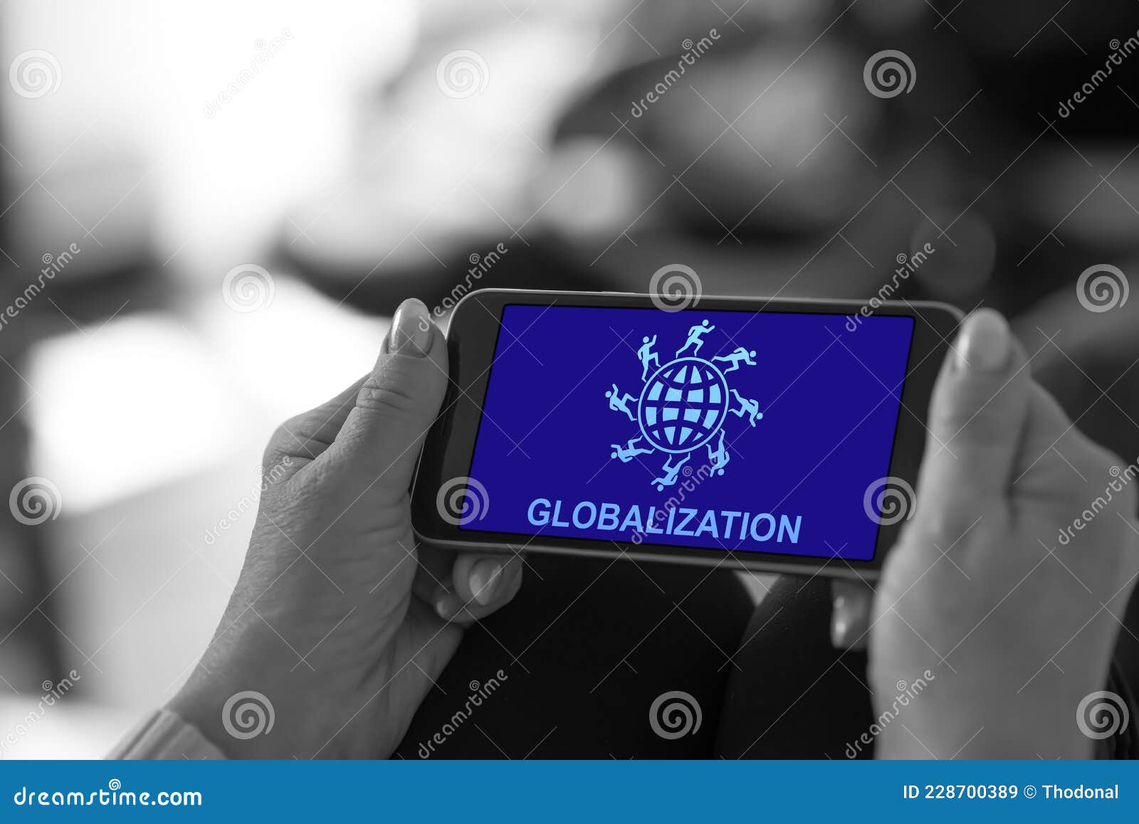 Globalization Concept on a Smartphone Stock Image - Image of ...