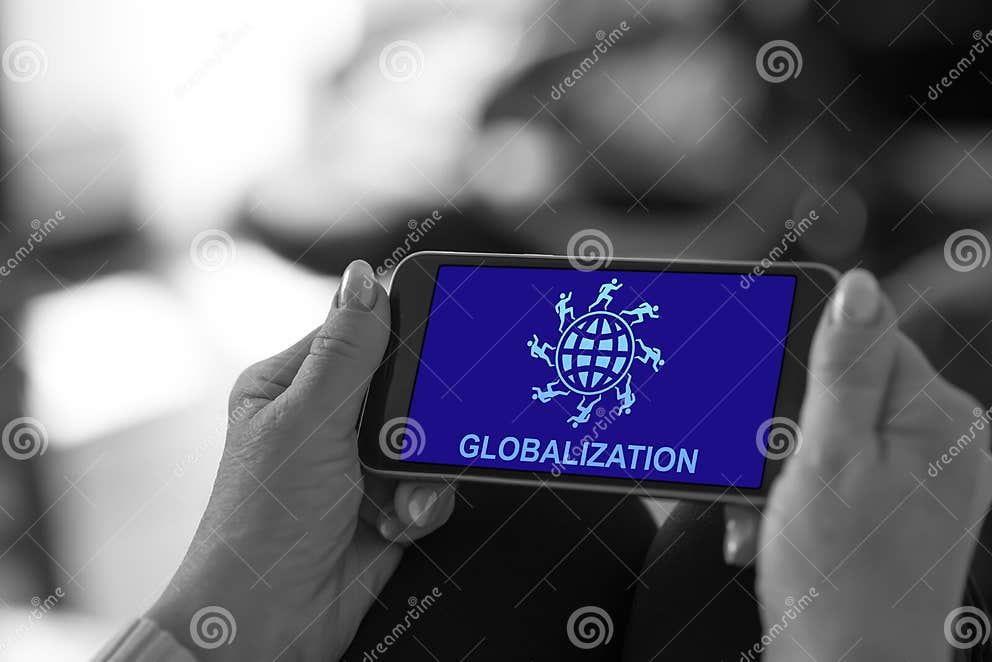 Globalization Concept on a Smartphone Stock Image - Image of ...
