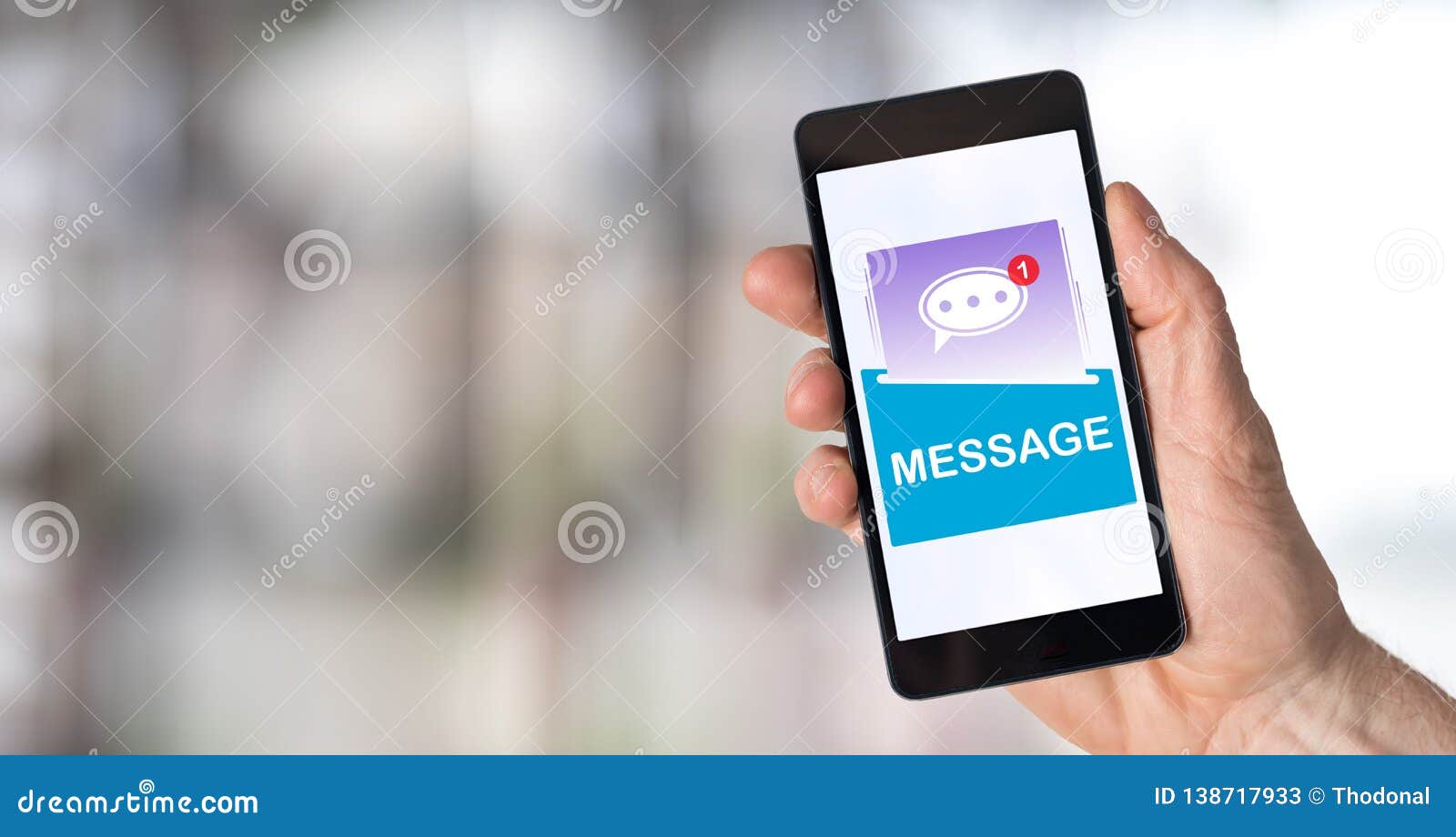 Message Concept on a Smartphone Stock Image - Image of mobile, incoming ...