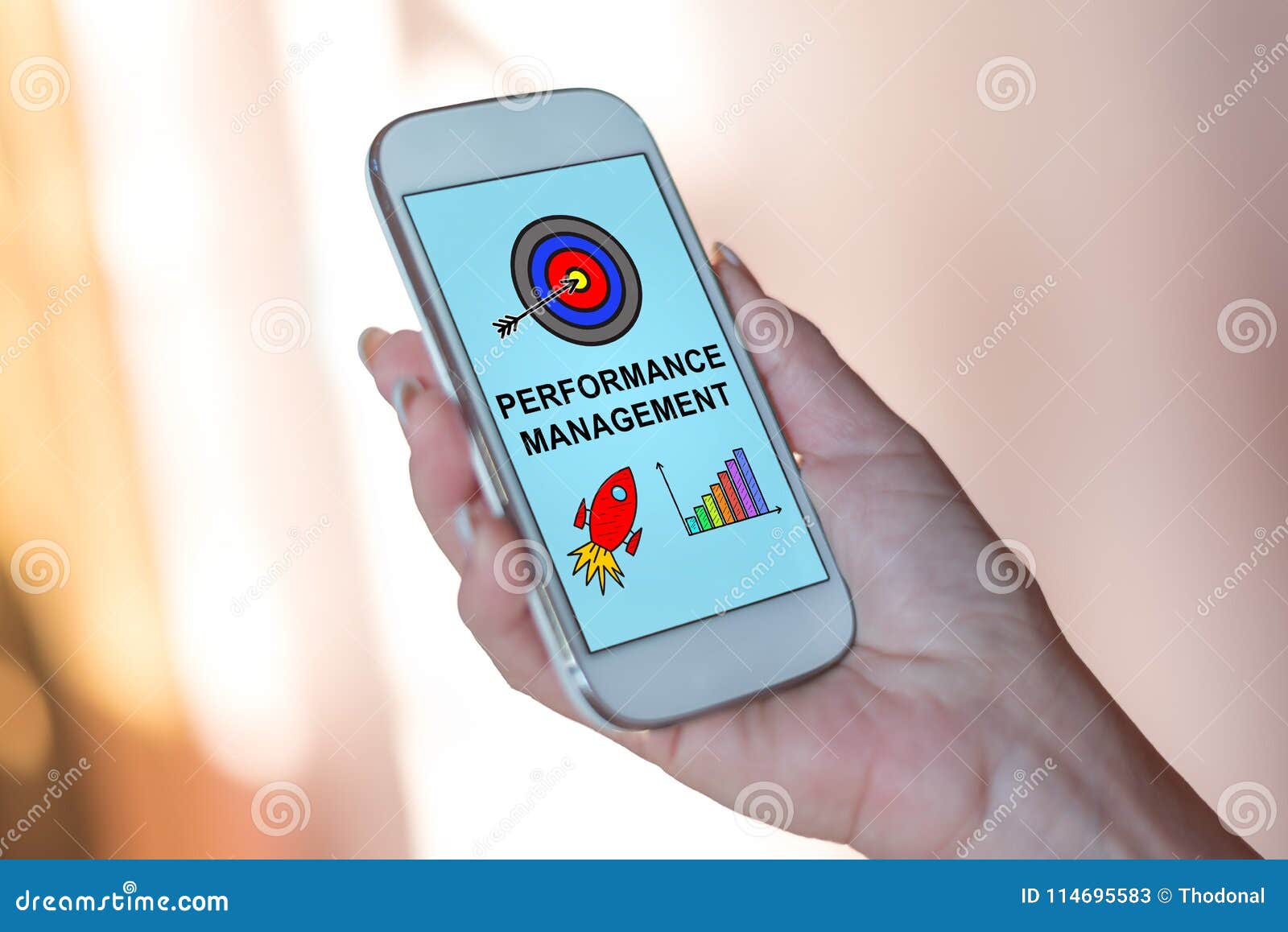 Performance Management Concept on a Smartphone Stock Image - Image of ...
