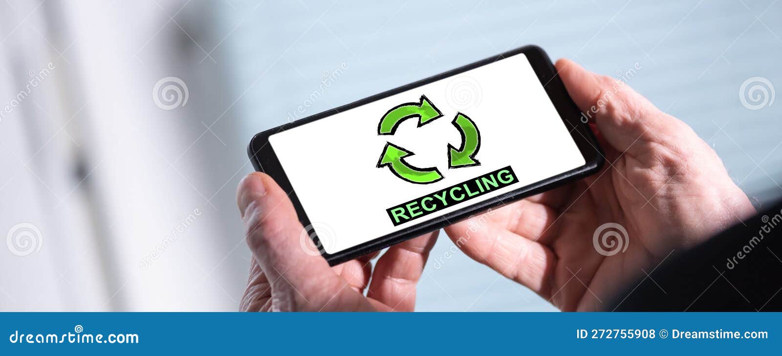 Recycling Concept on a Smartphone Stock Photo - Image of recycle ...