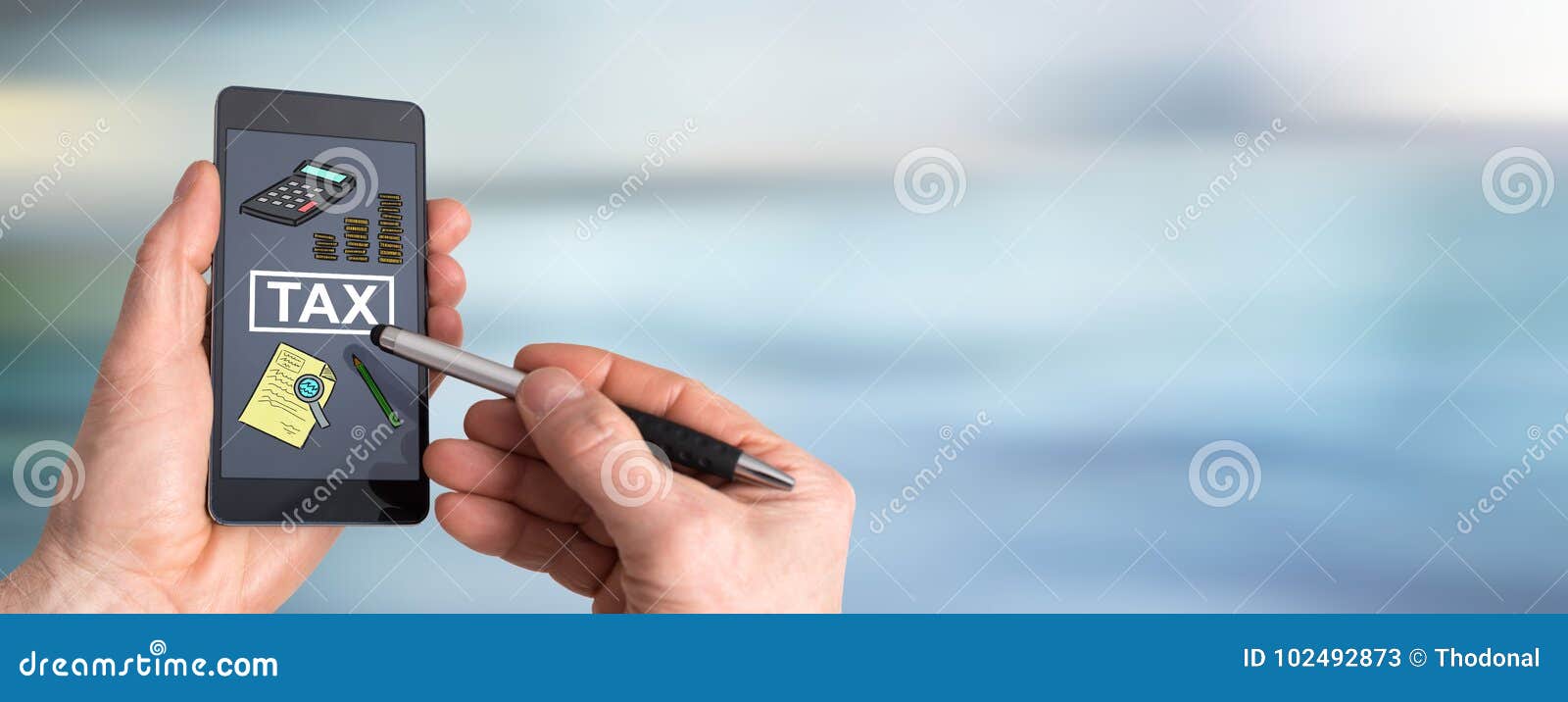 Tax Concept on a Smartphone Stock Image - Image of smartphone, business ...