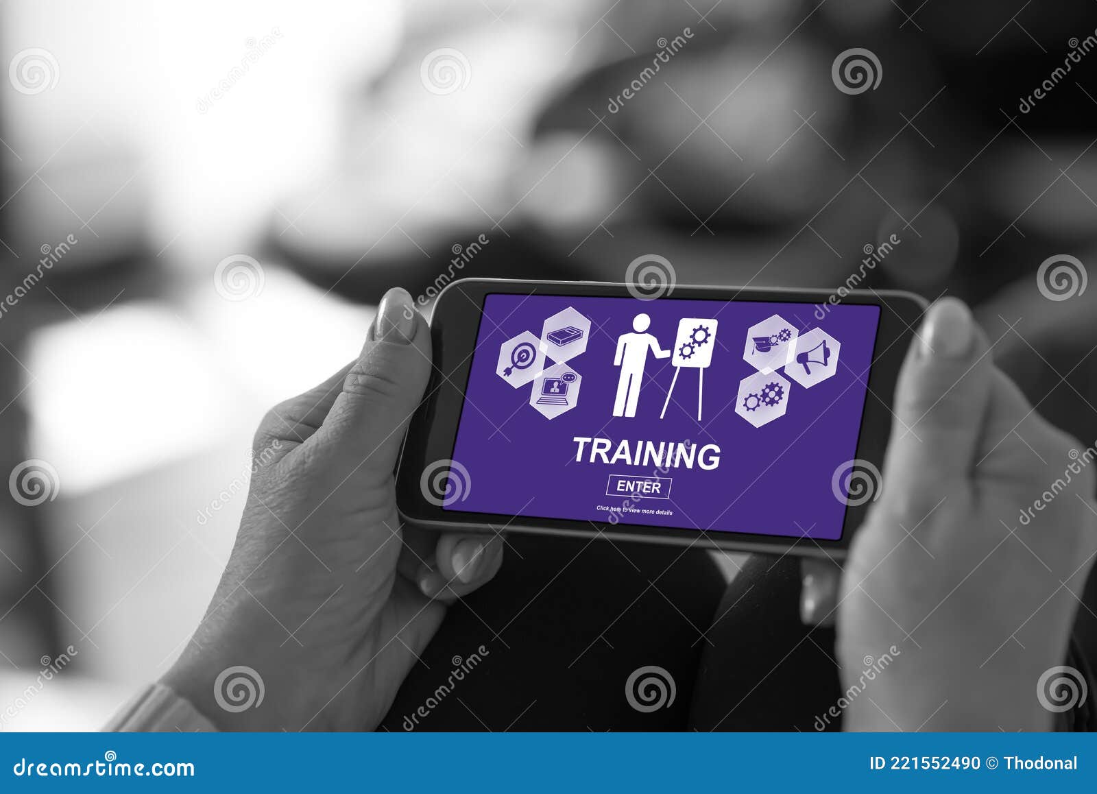 Training Concept on a Smartphone Stock Photo - Image of teacher ...
