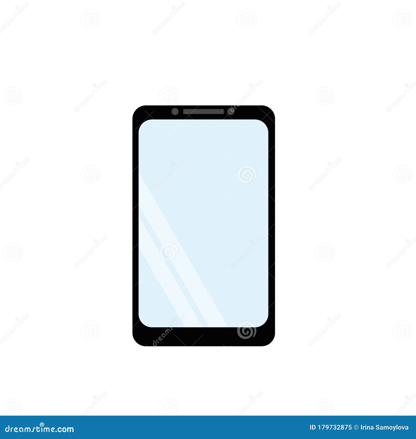 Smartphone Screen in a Flat Style. Remote Remote Communication ...