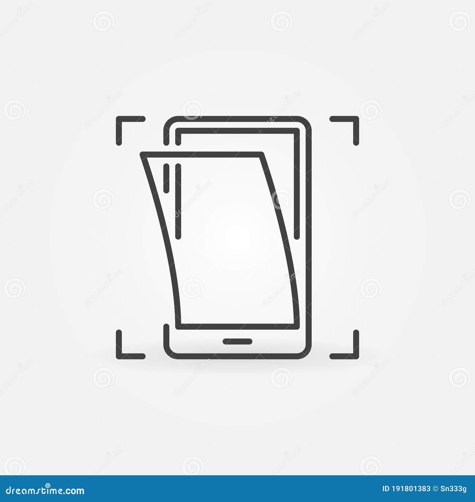 Smartphone Screen Replacement Vector Concept Outline Icon Stock Vector ...
