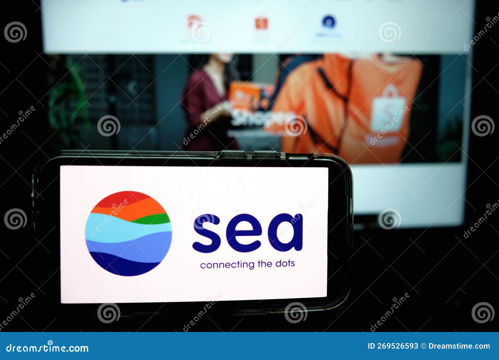 Smartphone with the Sea Limited Logo in Front of Their Web Page ...